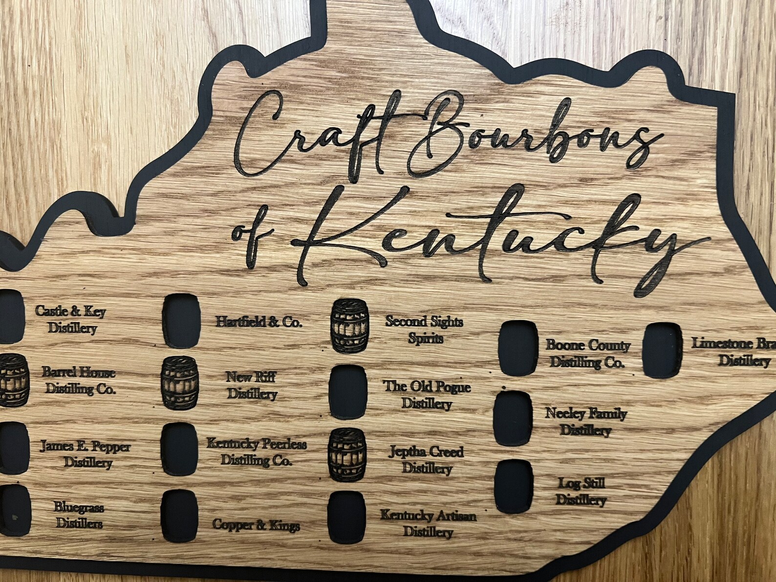 Kentucky Distillary Bourbon Trail Wall Hanging Craft Bourbons - Etsy