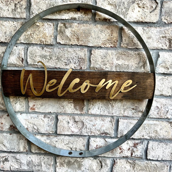 Barrel Stave Welcome Sign - Etsy