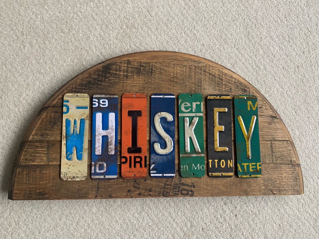 License Plate Sign Whiskey Wall Hanging - Etsy