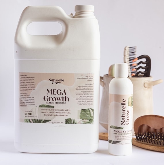 Mega Growth Sulfate free Shampoo Private label wholesale white label Hair Care Products Naturellegrow