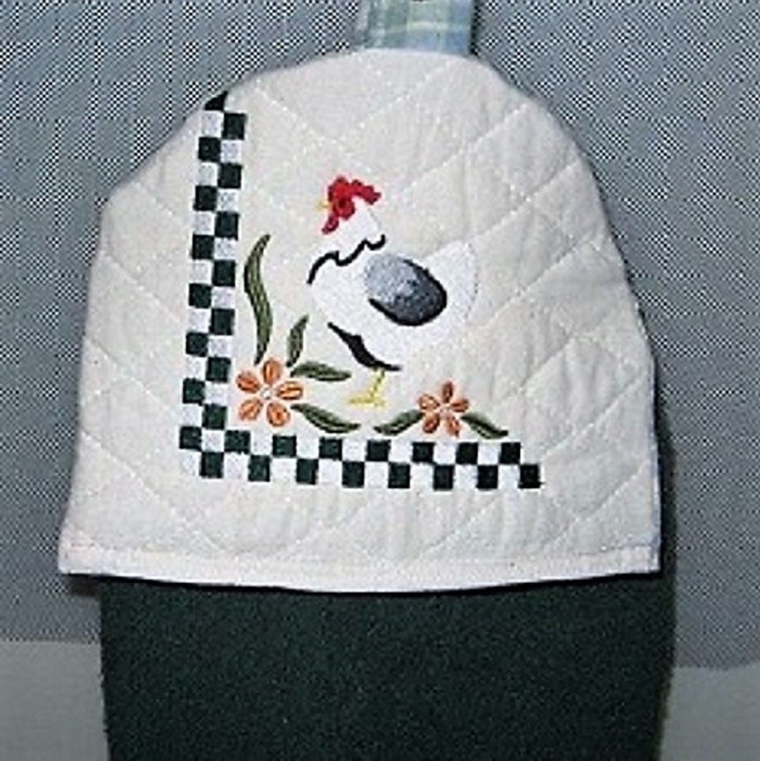 Towel Topper/holder Rooster and Hen Embroidered - Etsy