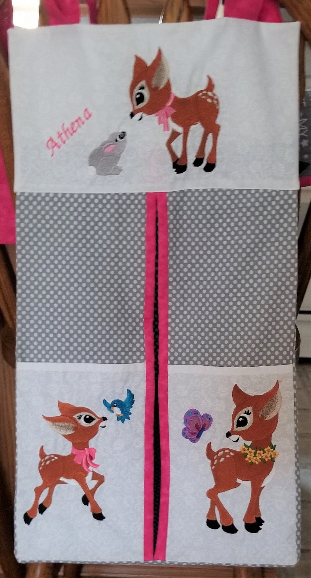 Diaper Stacker Bambi Personalized Embroidered - Etsy