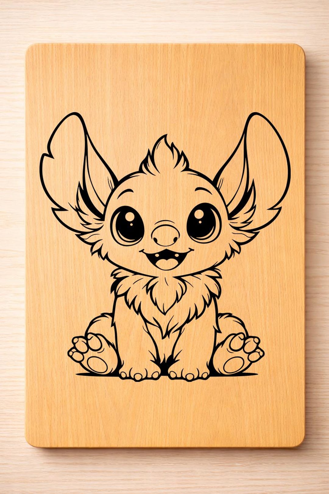 Cute Alien Engraving Design | PNG SVG PDF File | Wood & Slate Art ...