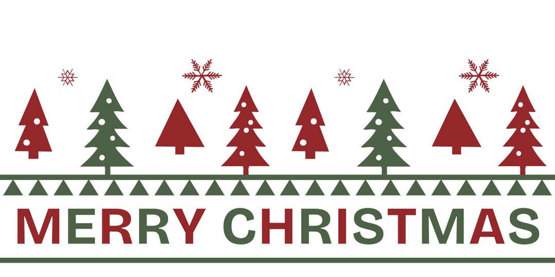 Christmas Tree Banner Template - Etsy