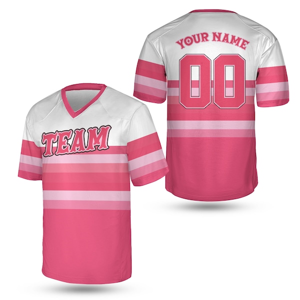 Breast Cancer Awareness Football Jersey - Etsy