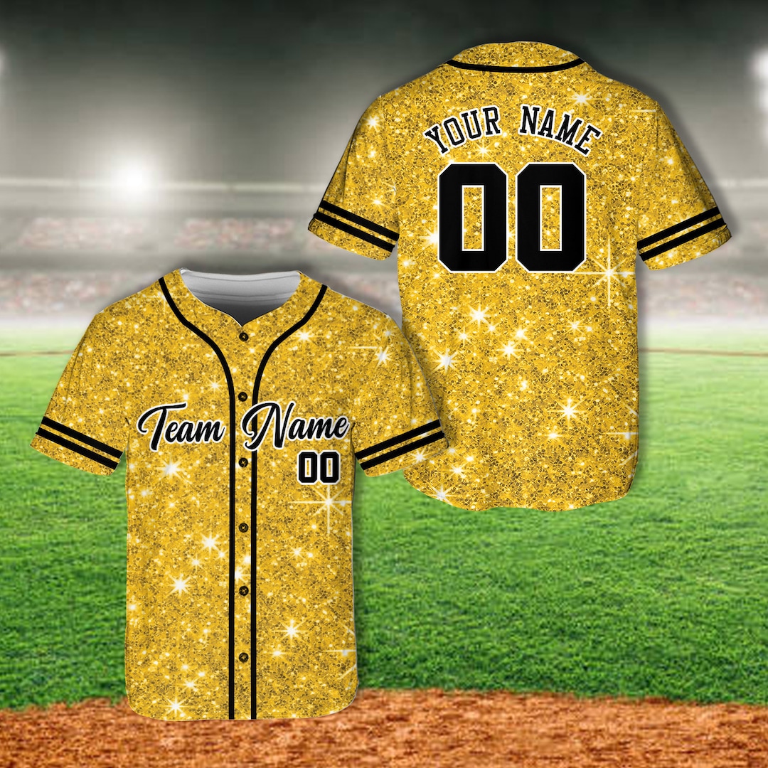 Custom Fraud Glitter Baseball Jersey Personalized Color Baseball Shirt ...