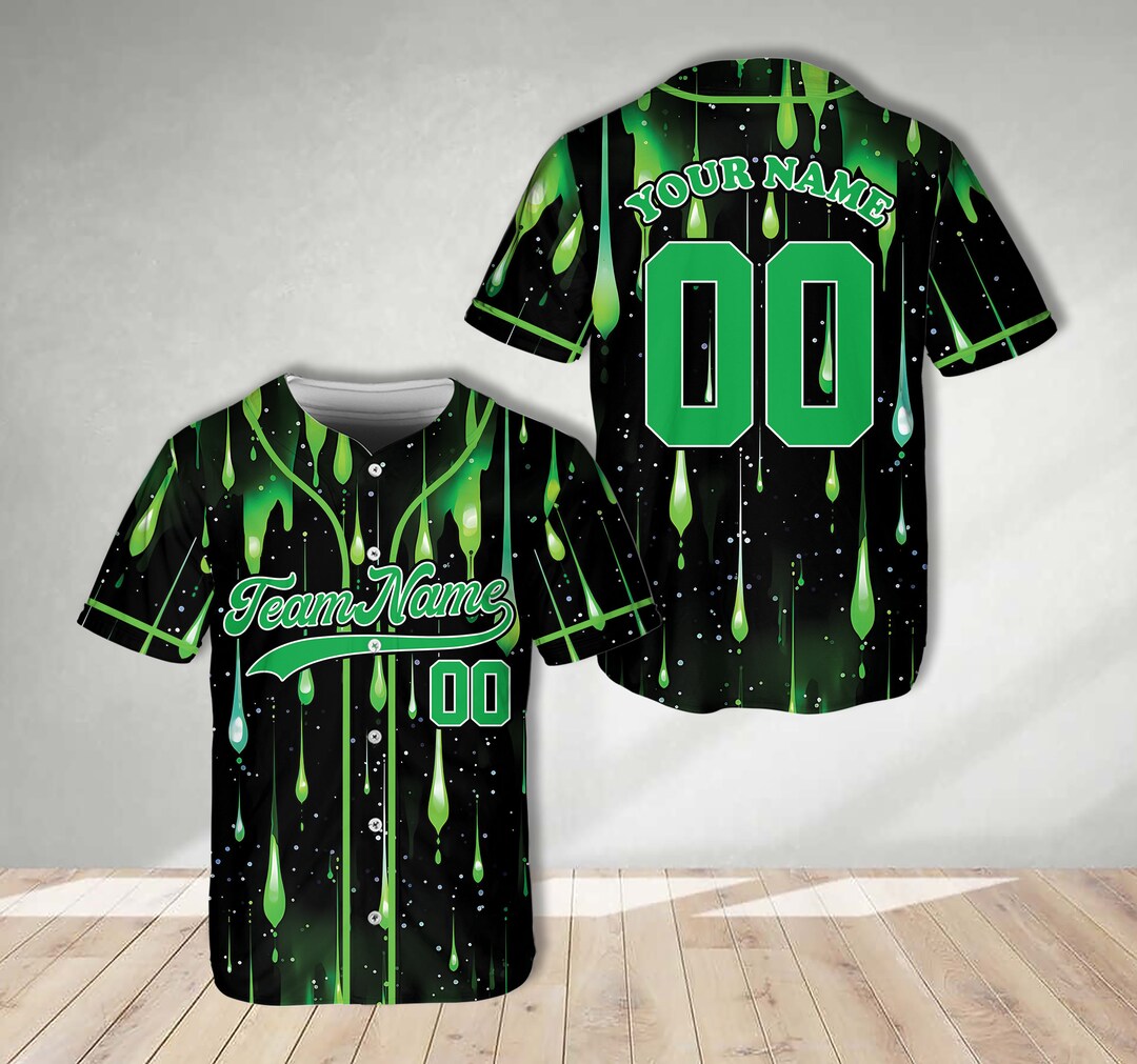 Personalized Color Dripping Baseball Jersey Custom Name Number Youth ...