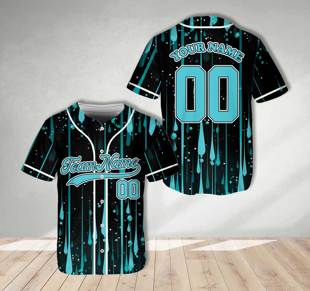Personalized Color Dripping Baseball Jersey Custom Name Number Youth ...