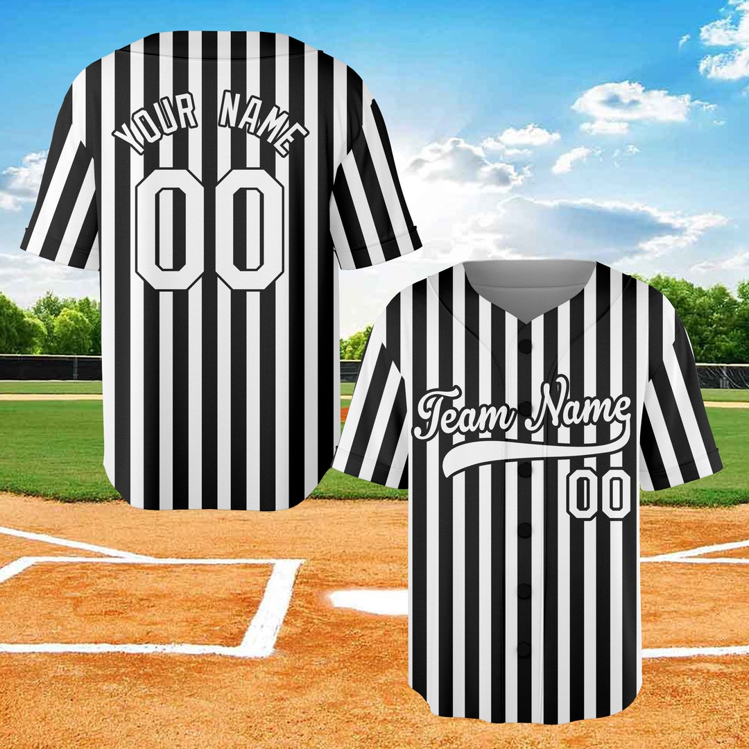 Personalized Name Referee Baseball Jersey for Baseball Fans, Custom ...