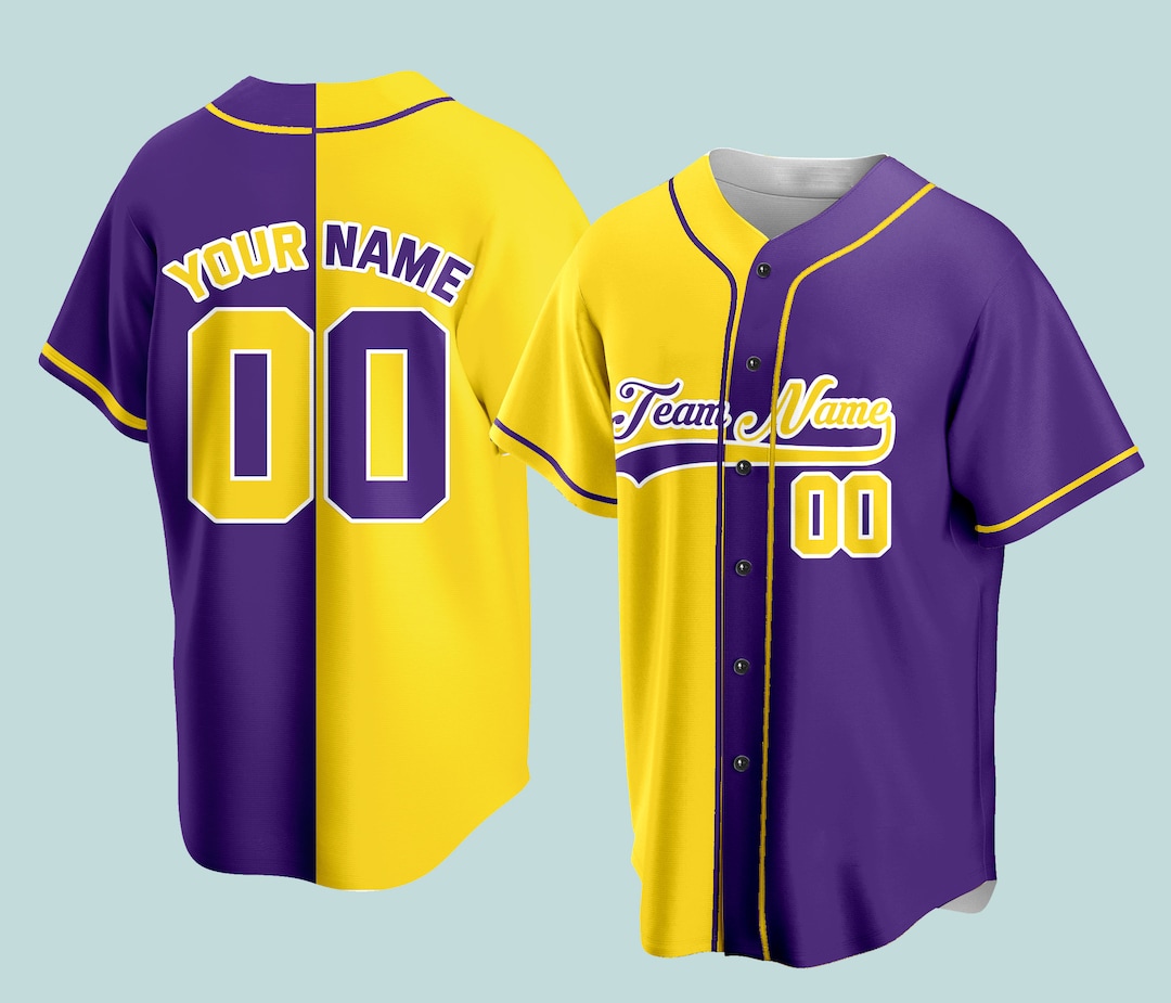 Custom 2 Colors Jersey Personalization Split Baseball Jersey Game Day ...