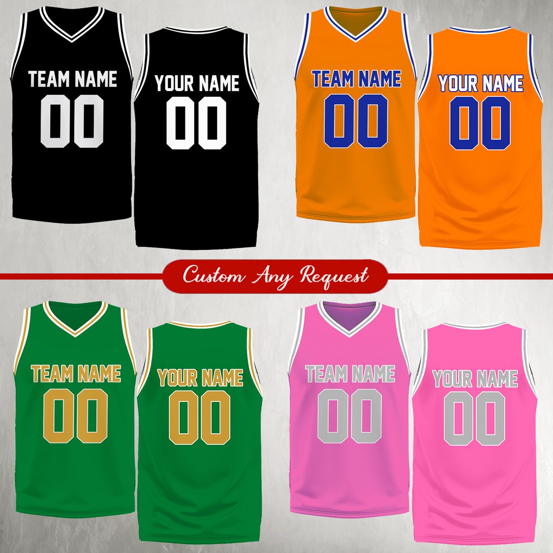 Personalized Basketball Jersey Team Name & Number, Custom Basketball ...