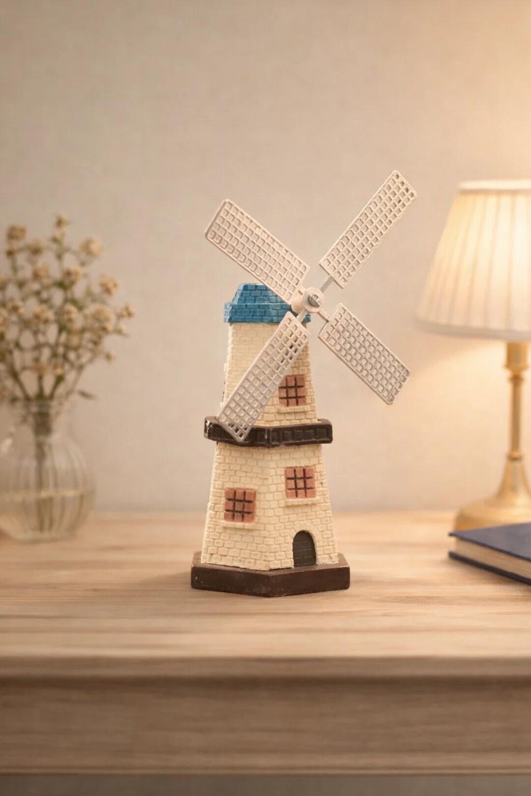 Handmade Resin Windmill Statue | Rustic Home Decor - Etsy