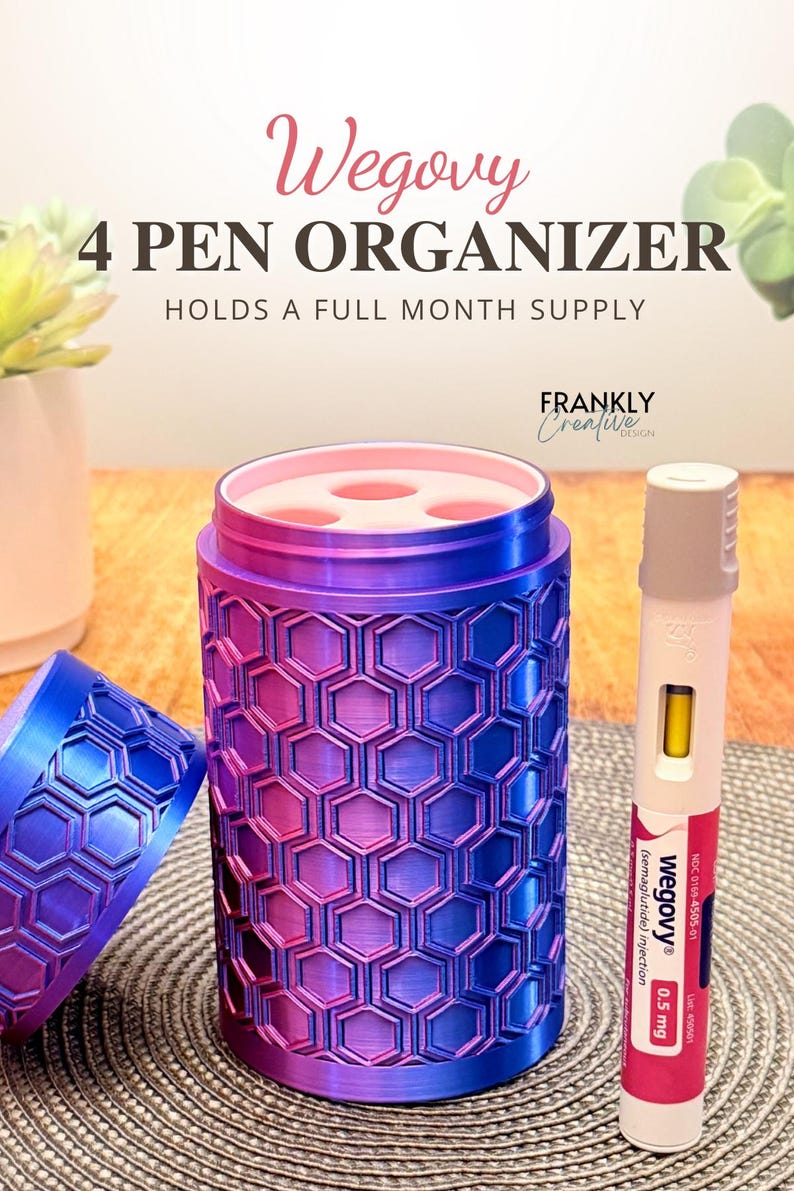 Wegovy 4 Pen Case | GLP-1 Pen Storage Container for Semaglutide ...