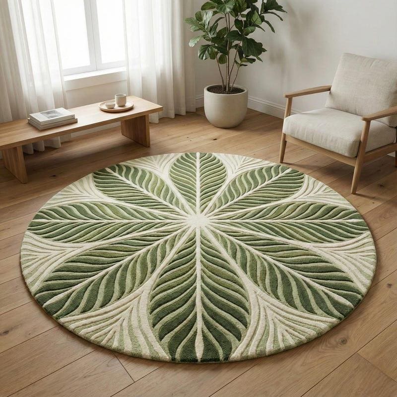 Large Circular Indian Rug - Etsy