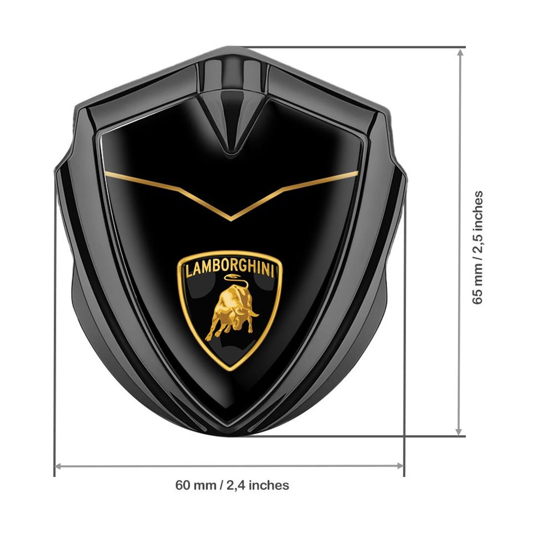 Lamborghini Metal Shield Emblem: Silicone Sticker in a Metal Frame - Etsy
