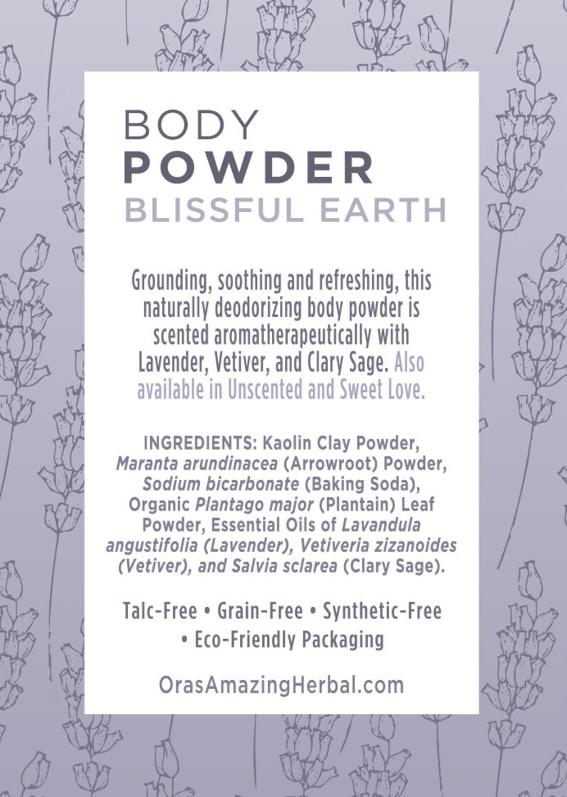 Body Powder Variety Set, Dusting Powder, Talc Free Body Powder, Natural ...