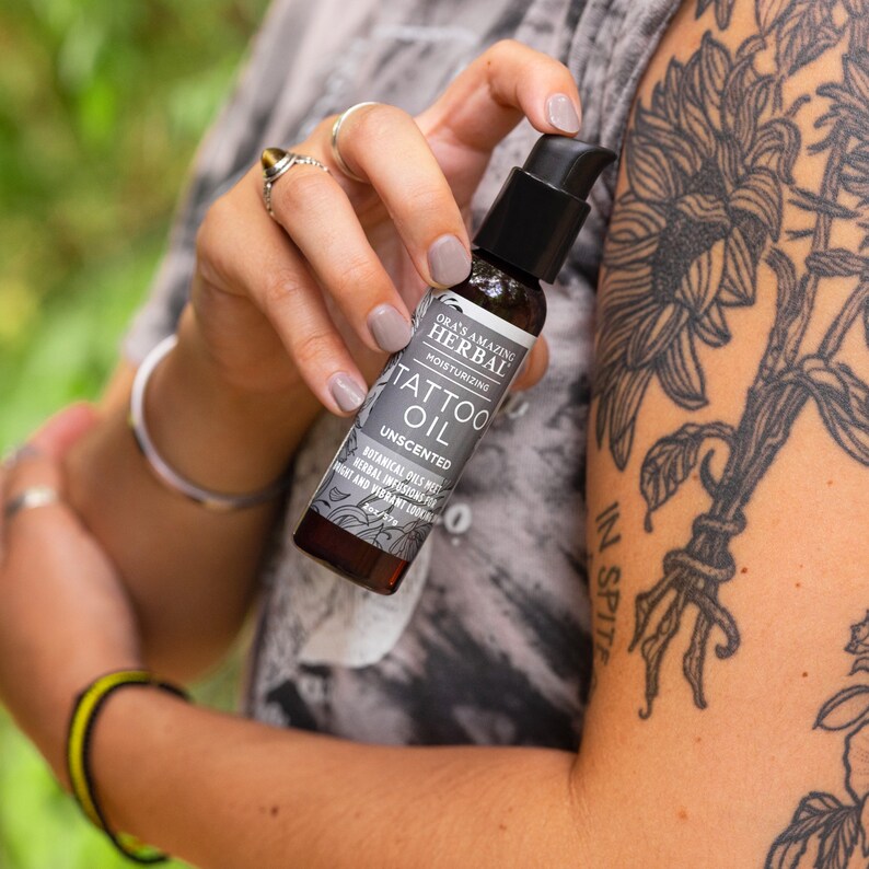 Unscented Tattoo Oil Natural Tattoo Aftercare Brighten - Etsy