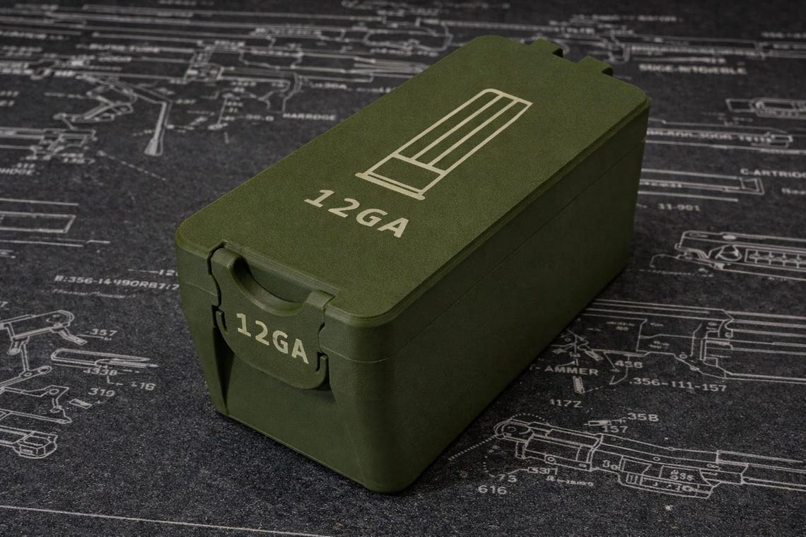 12 Gauge Ammo Storage Box – Holds 15 Shells | Durable & Compact | 3D ...
