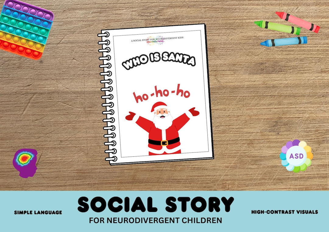 Who is Santa? Social Story for Neurodivergent Kids : Autism Visual ...