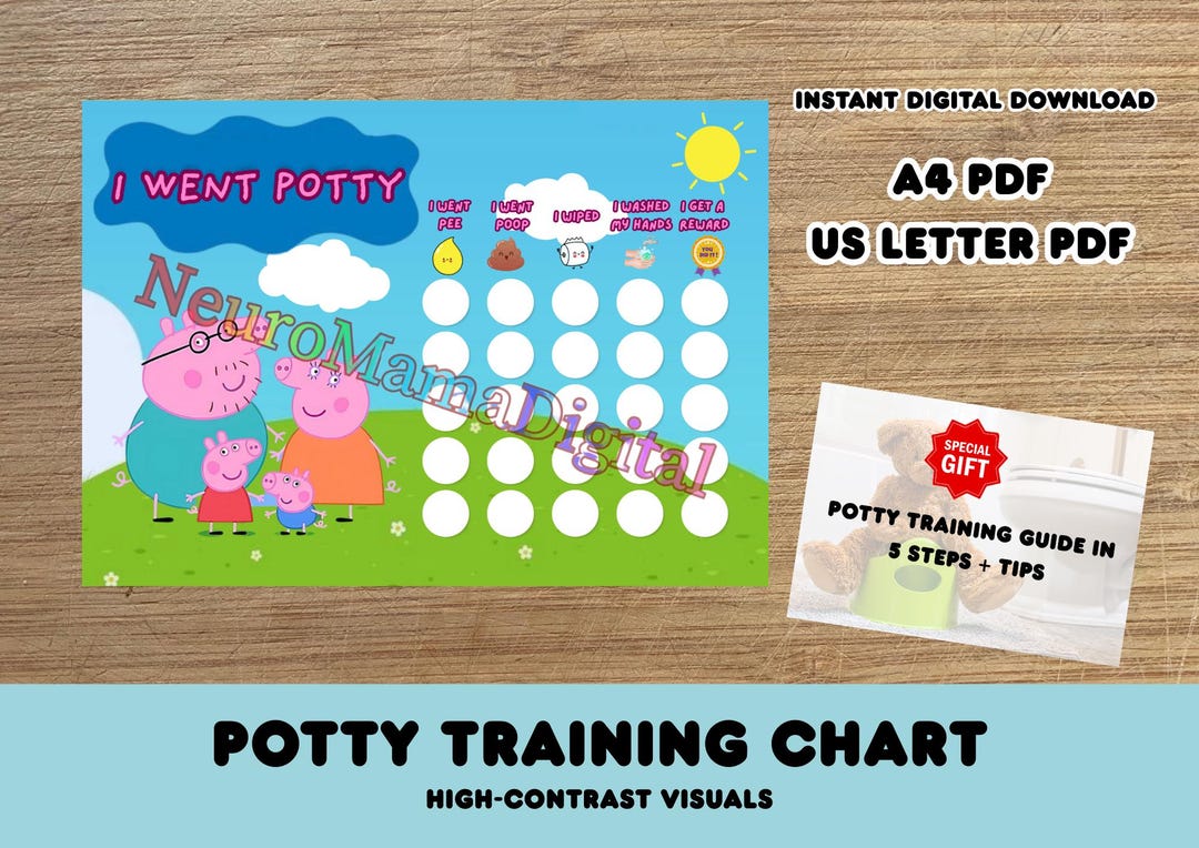 Visual Potty Training Chart: Peppa Pig ( PDF Download) - Etsy