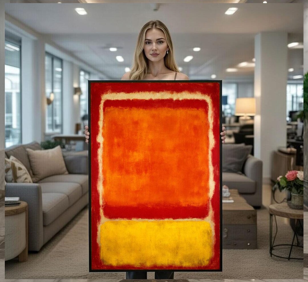 Mark Rothko Orange Yellow Canvas Wall Art Print Modern Living Room ...