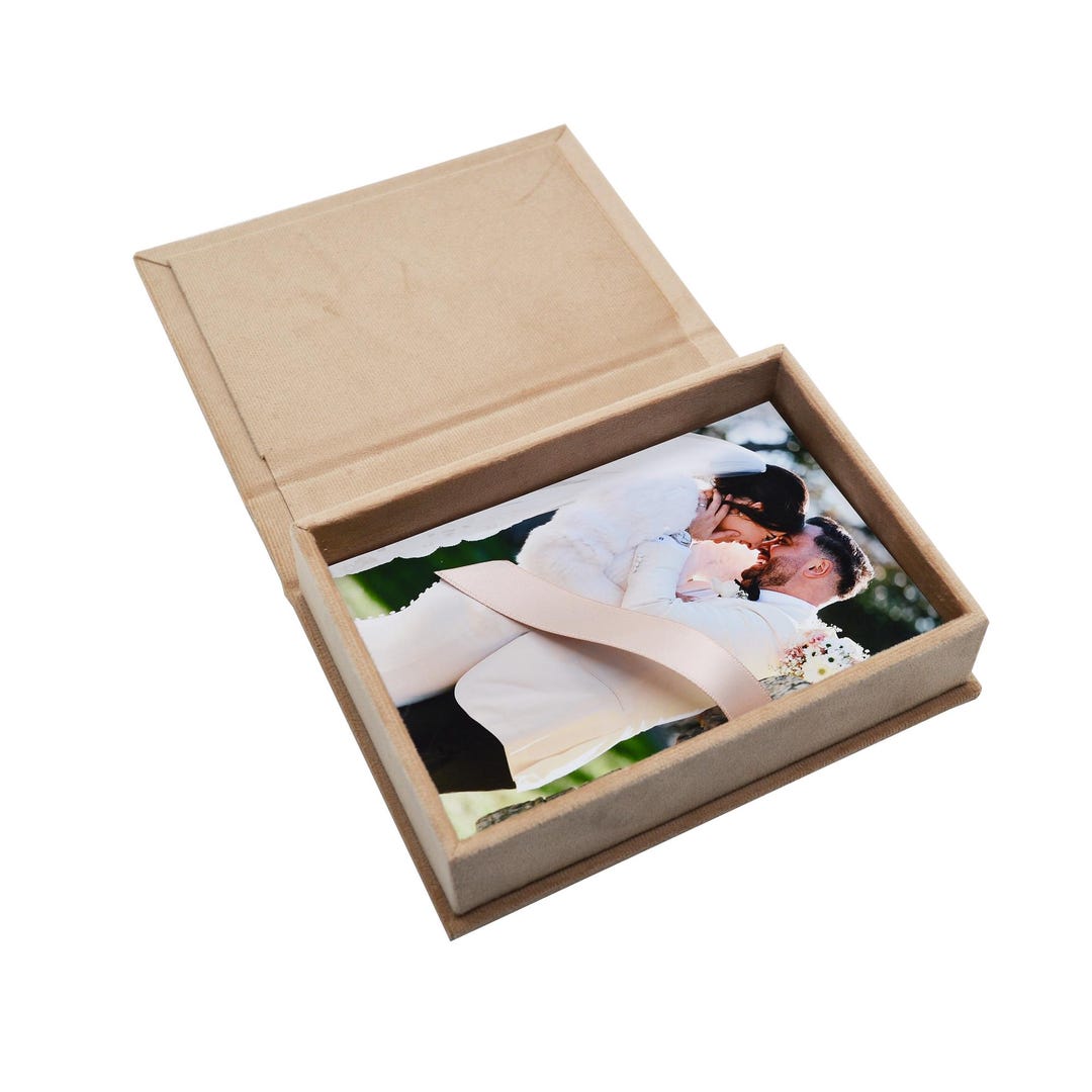 Personalized Gift Velvet Photo Box With Custom Logo | 4x6inch 5x7inch ...