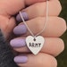 BTS ARMY Heart Necklace Silver Jimin Jungkook Taehyung V Namjoon RM J ...