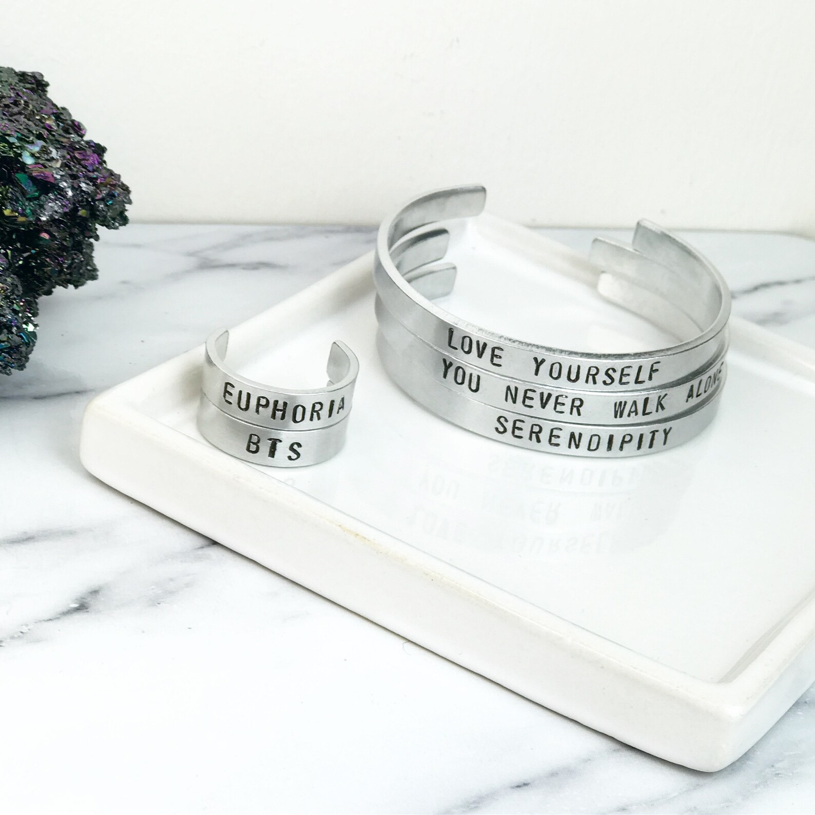 BTS Ring Silver Jimin Jungkook V Suga Jin J-hope Taehyung RM | Etsy India