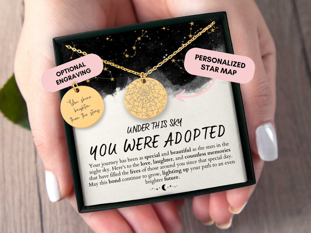 Adoption Gifts, Adoption Necklace, Adoption Jewelry, Personalized Gift ...