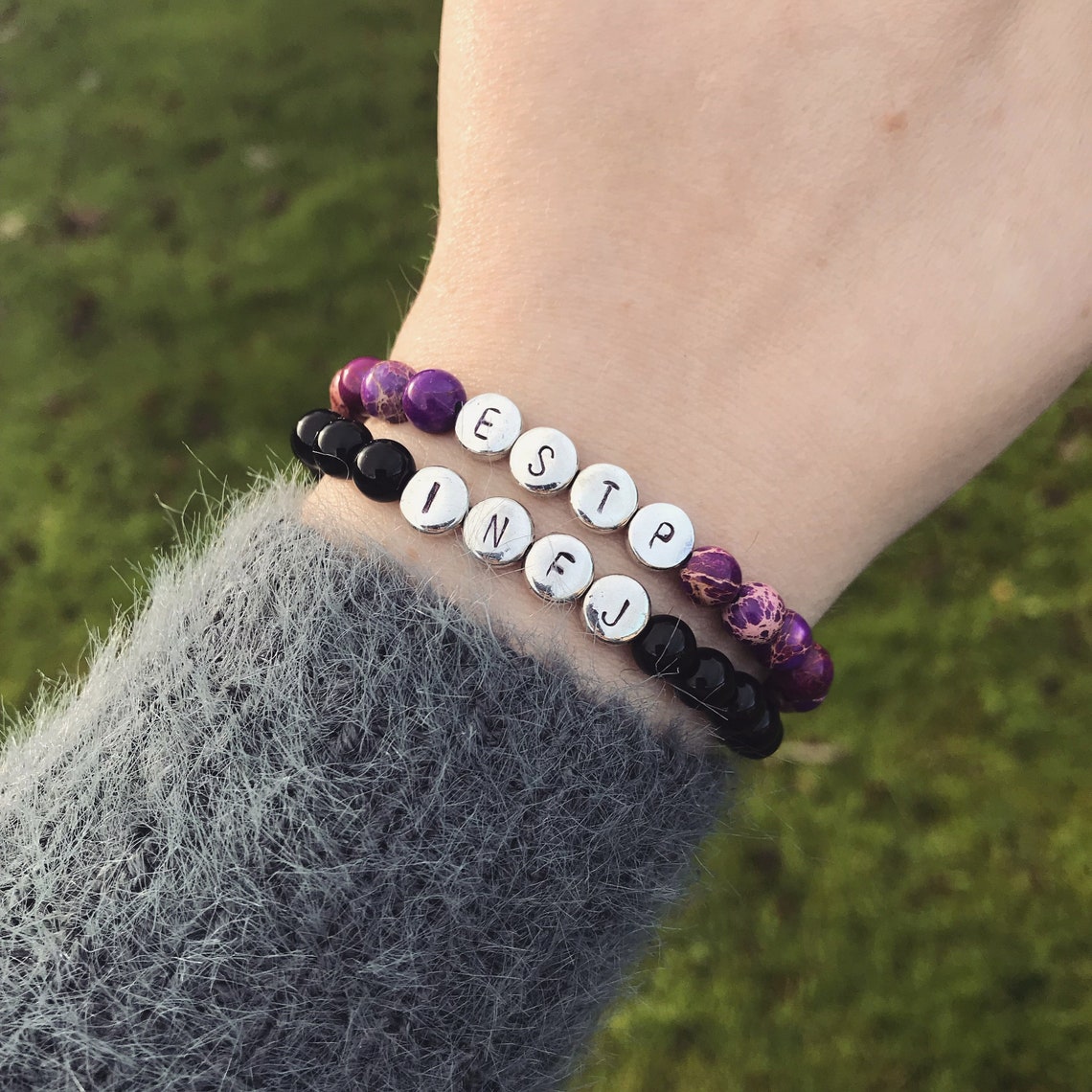 MBTI Myers Briggs Personality Type Beaded Bracelet Infj Intj | Etsy Canada