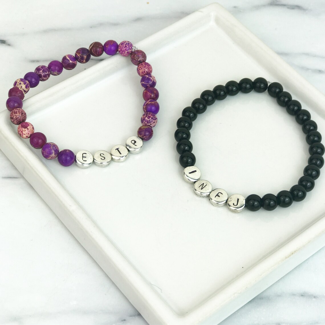 MBTI Myers Briggs Personality Type Beaded Bracelet Infj Intj | Etsy Canada