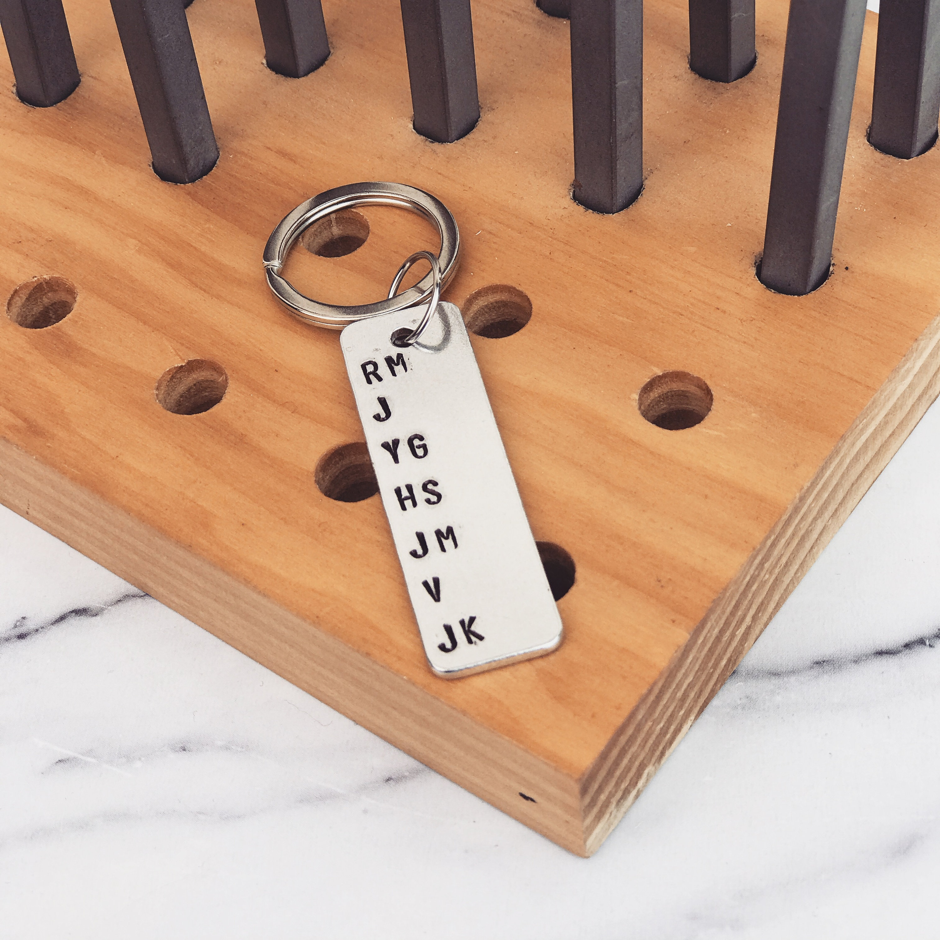 BTS Initials Keychain Keyring Key Ring Member Names Chain Fob | Etsy