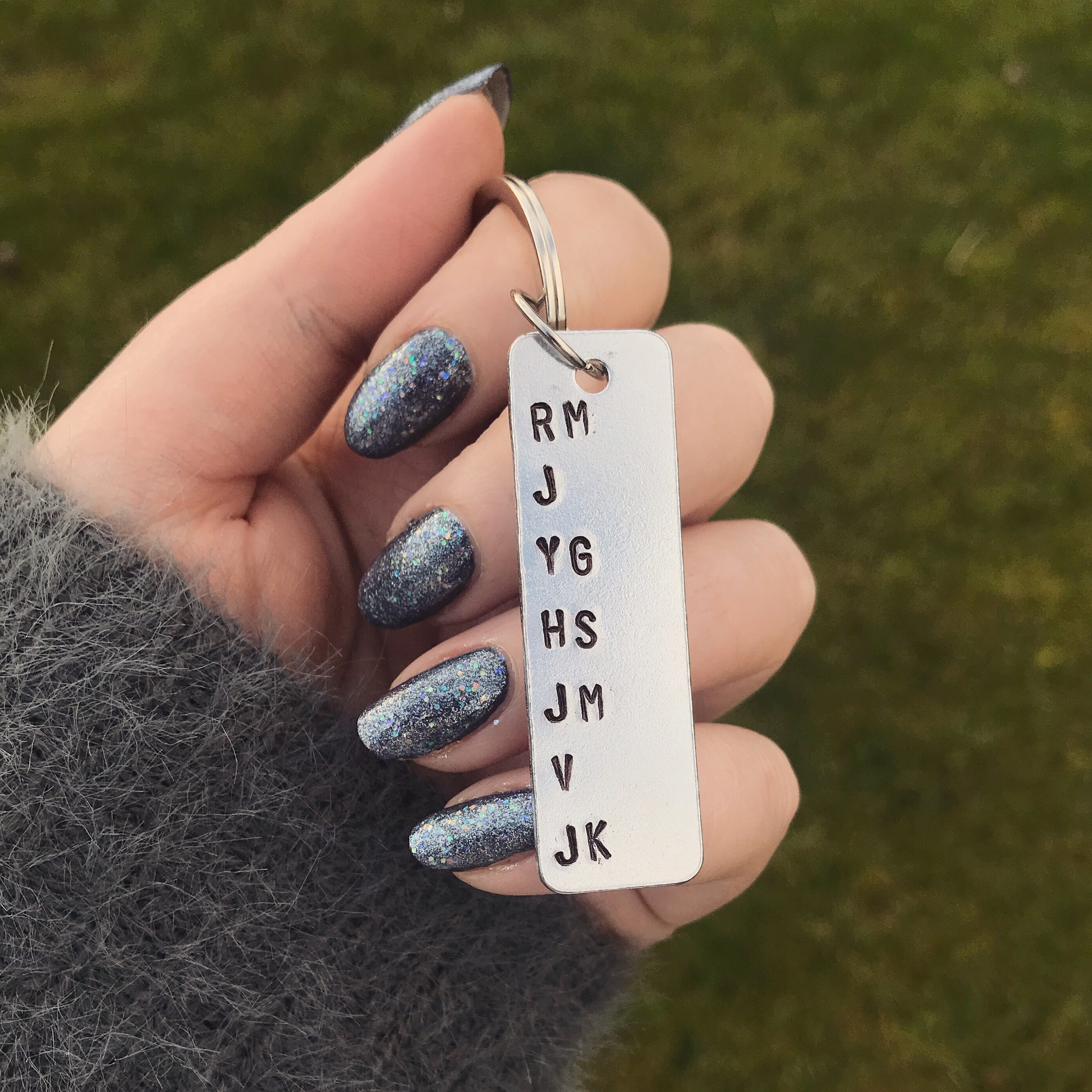 BTS Initials Keychain Keyring Key Ring Member Names Chain Fob | Etsy