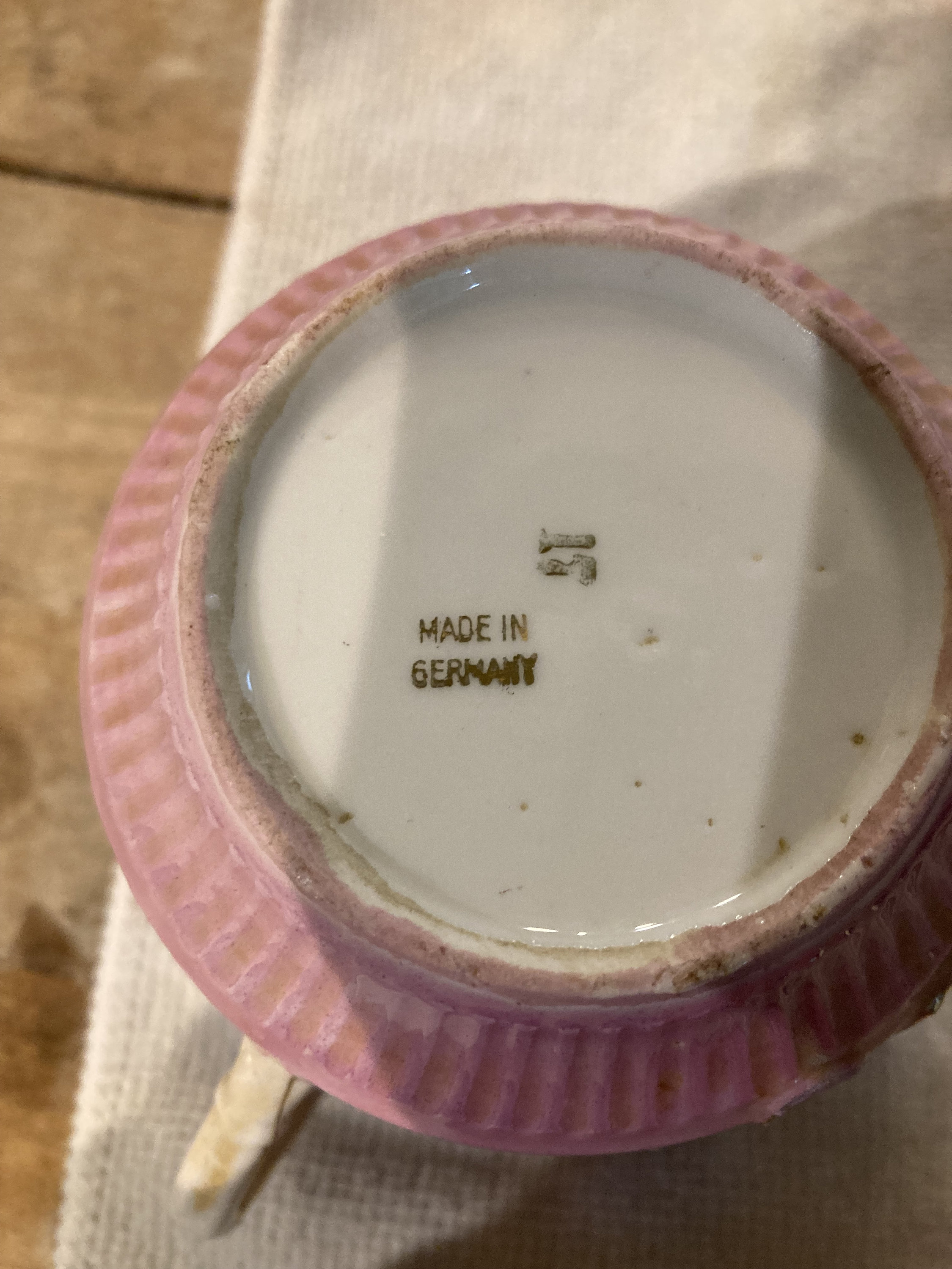 Antique German Luster Wear Gold Porcelain Cup Early 1900shand Painted ...