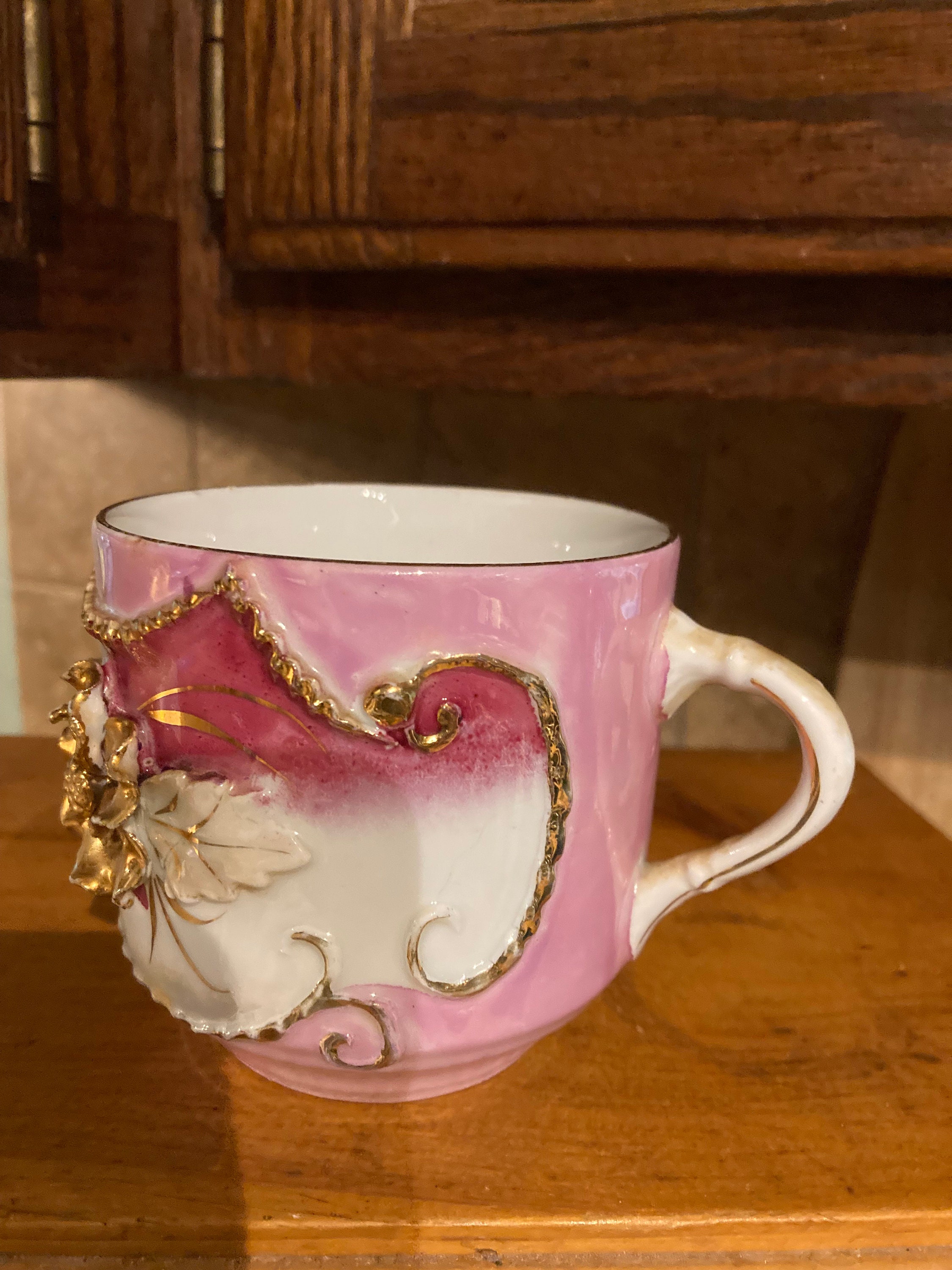 Antique German Luster Wear Gold Porcelain Cup Early 1900shand Painted ...