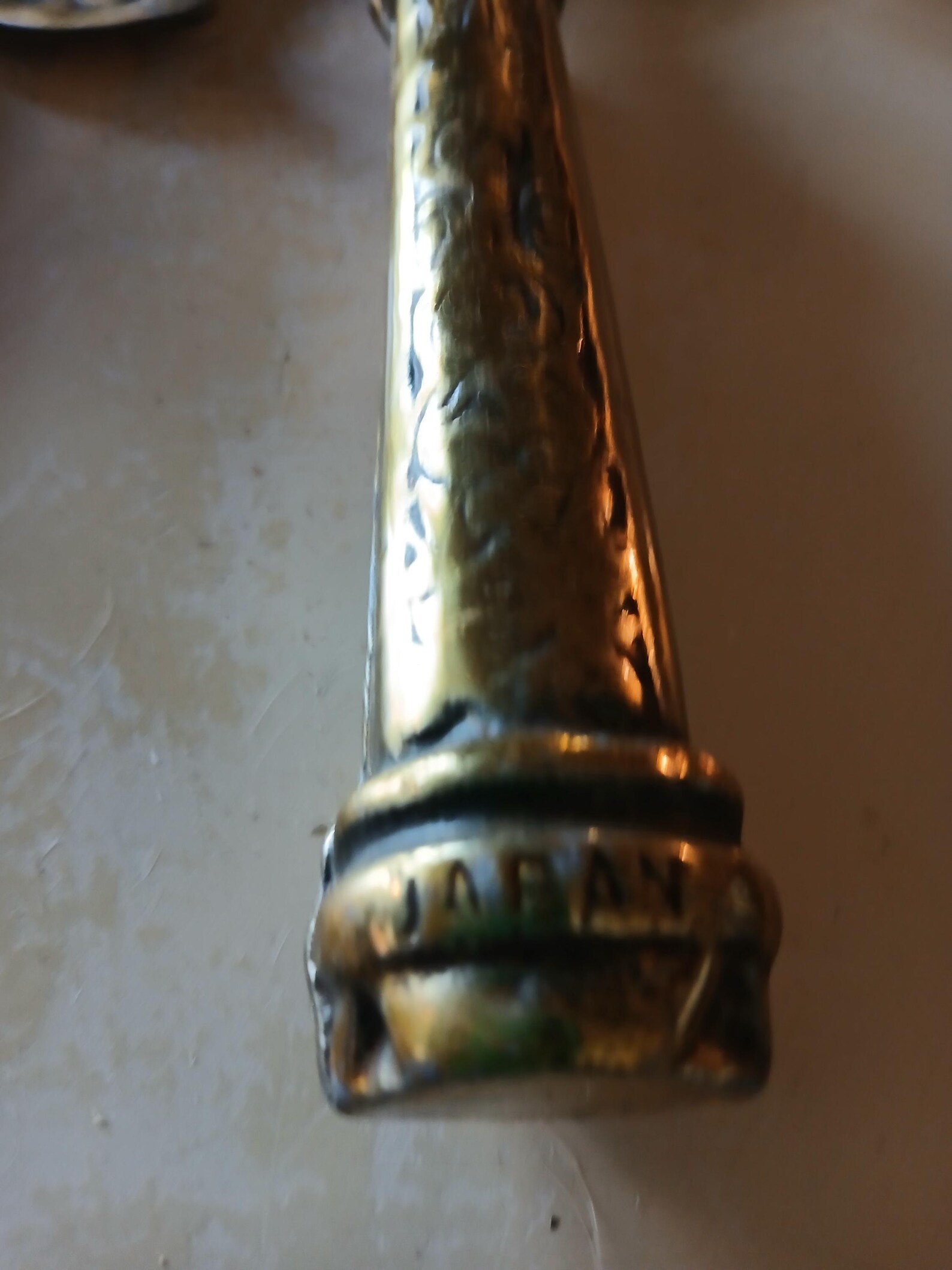 Vintage Pair of Ornate Brass Finish Decorative Gothic Halberd Spears ...