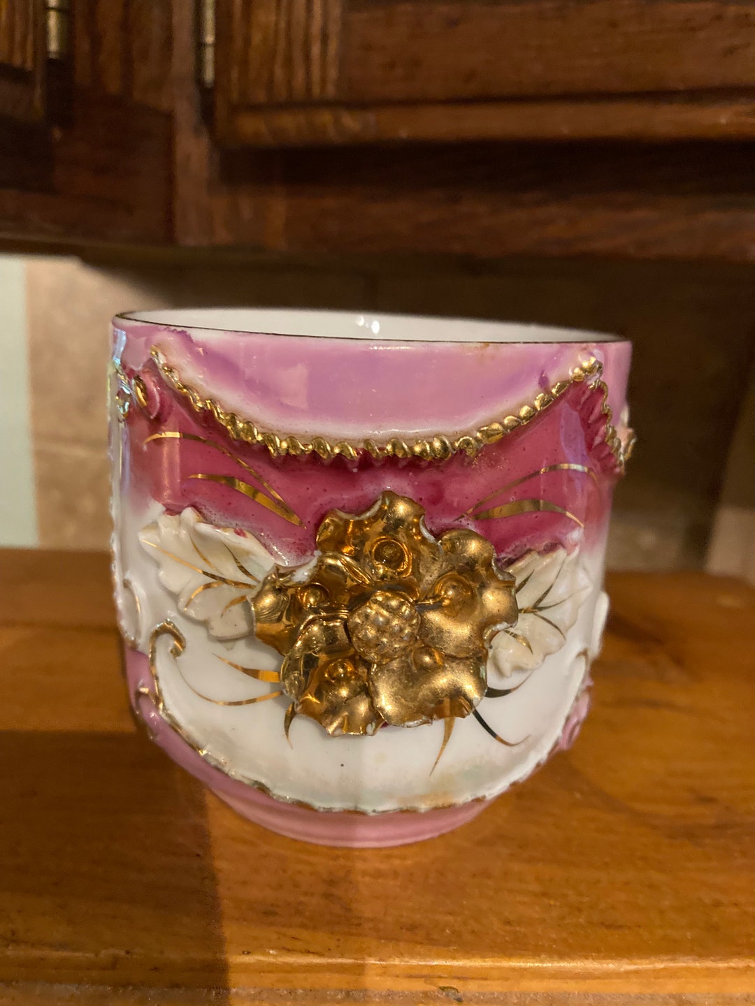 Antique German Luster Wear Gold Porcelain Cup Early 1900shand Painted ...