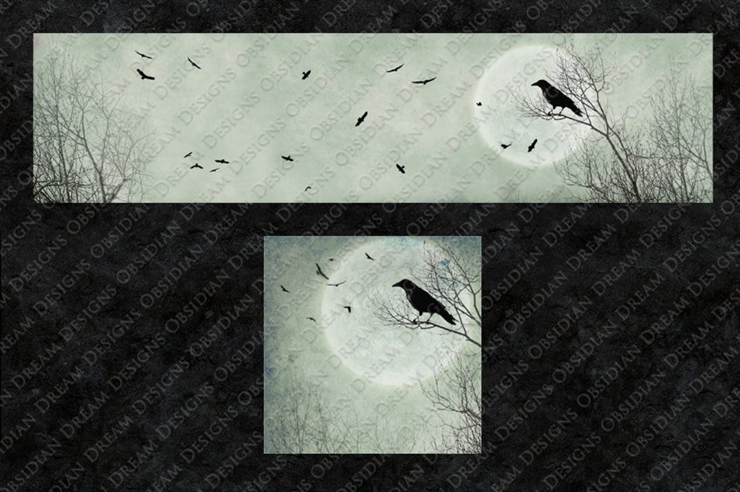 Instant Download - Etsy Shop Banner Set (pre-made) - Raven - Etsy