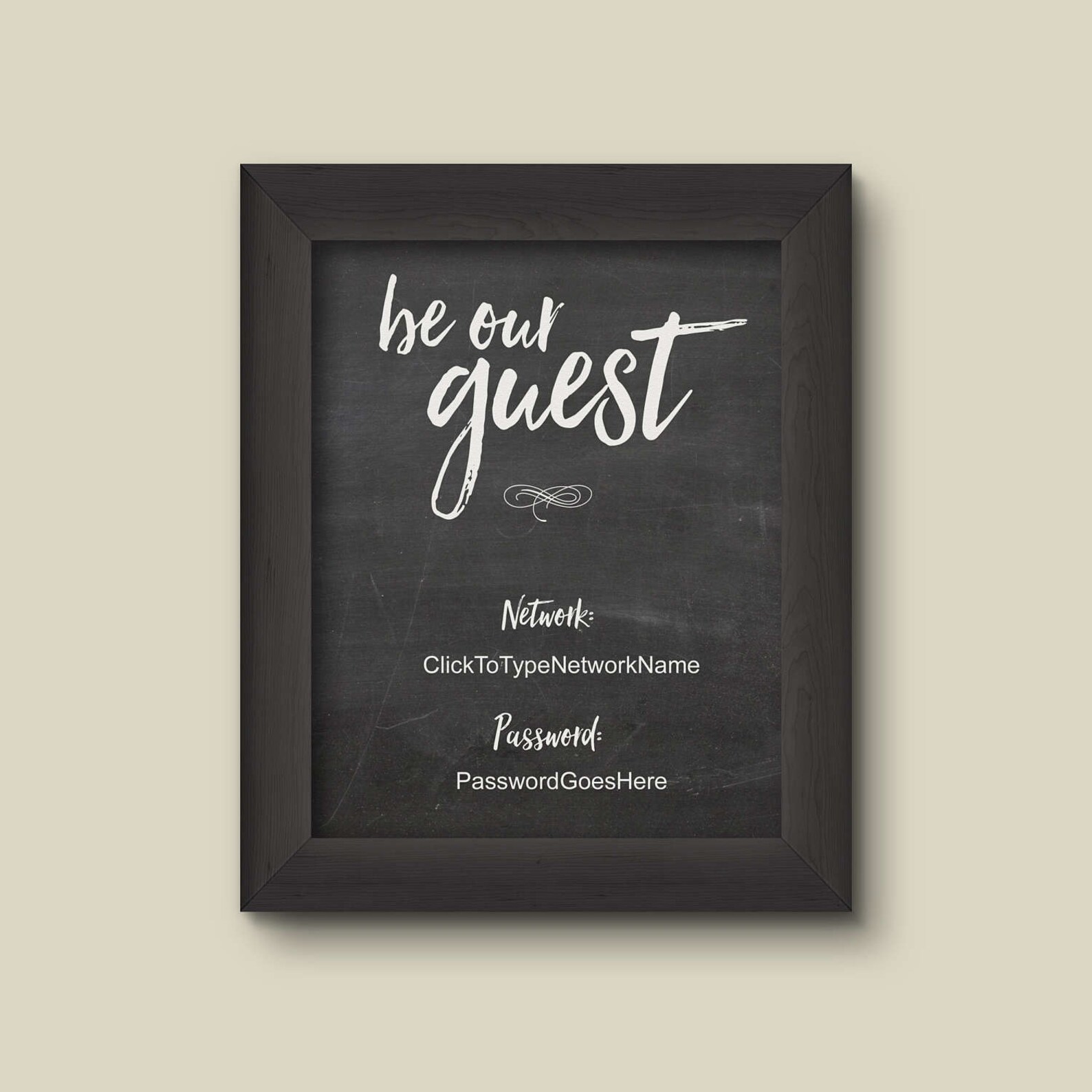 Be Our Guest - Wifi Sign, Printable, Internet Password, Guest Room - Etsy