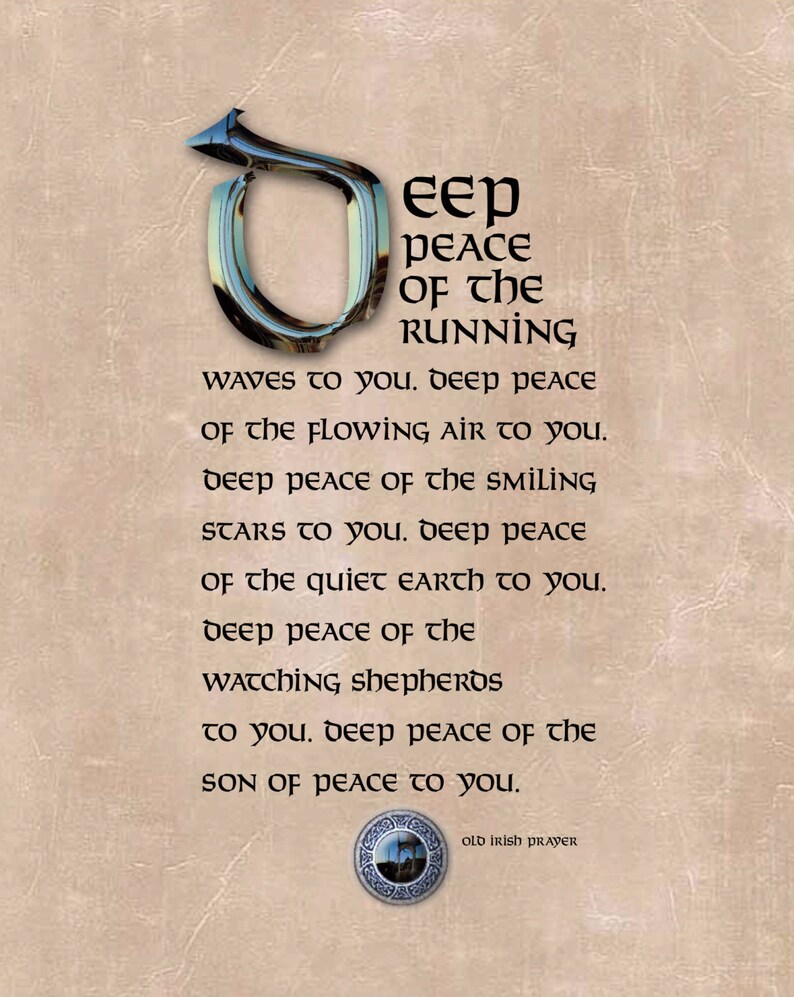 Deep Peace Irish Prayer, Inspiration, Irish Blessing, Printable ...