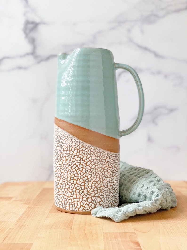 Large Stoneware Pitcher - Etsy