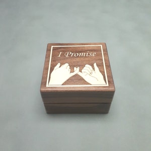 Ring Box, Engagement Ring Box, Wedding Box, Pinky Promise With Free ...