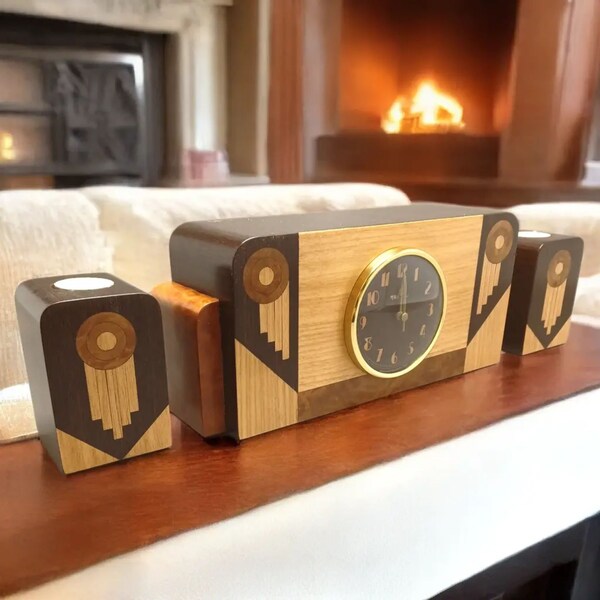 Wood Mantle Clock - Etsy