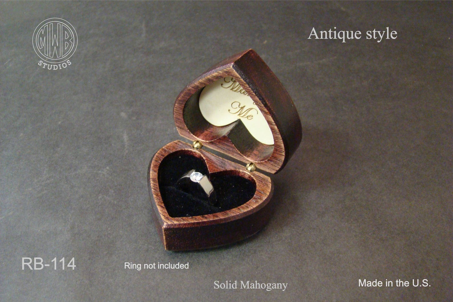 Ring Box Heart Shaped Antique Style. Free Shipping and - Etsy