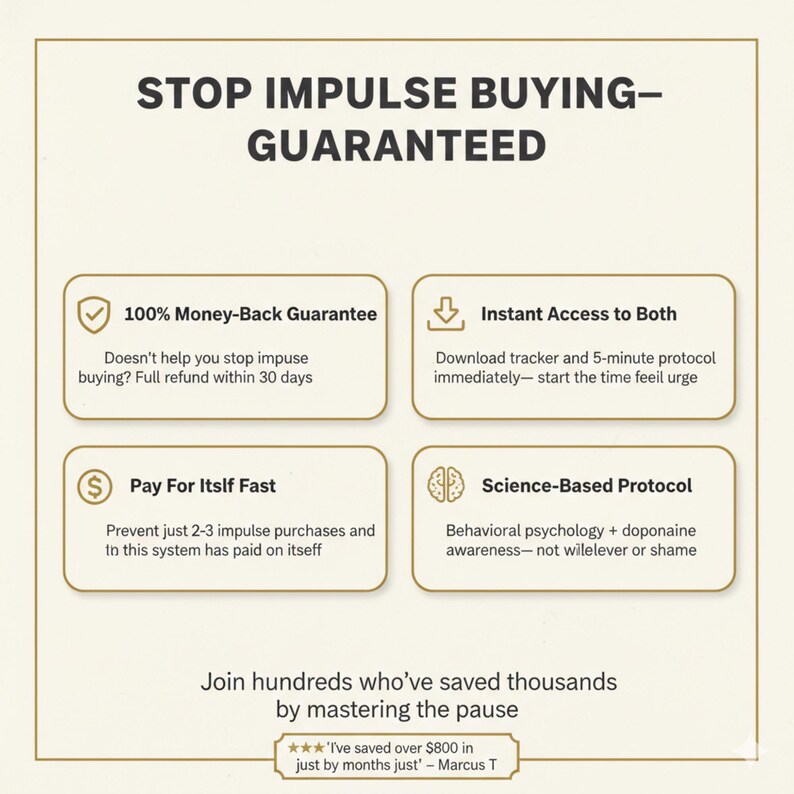 Impulse Buying Tracker Spreadsheet, Stop Impulse Spending Protocol ...