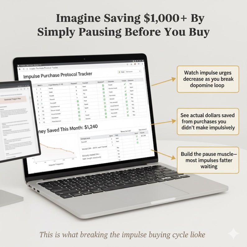 Impulse Buying Tracker Spreadsheet, Stop Impulse Spending Protocol ...