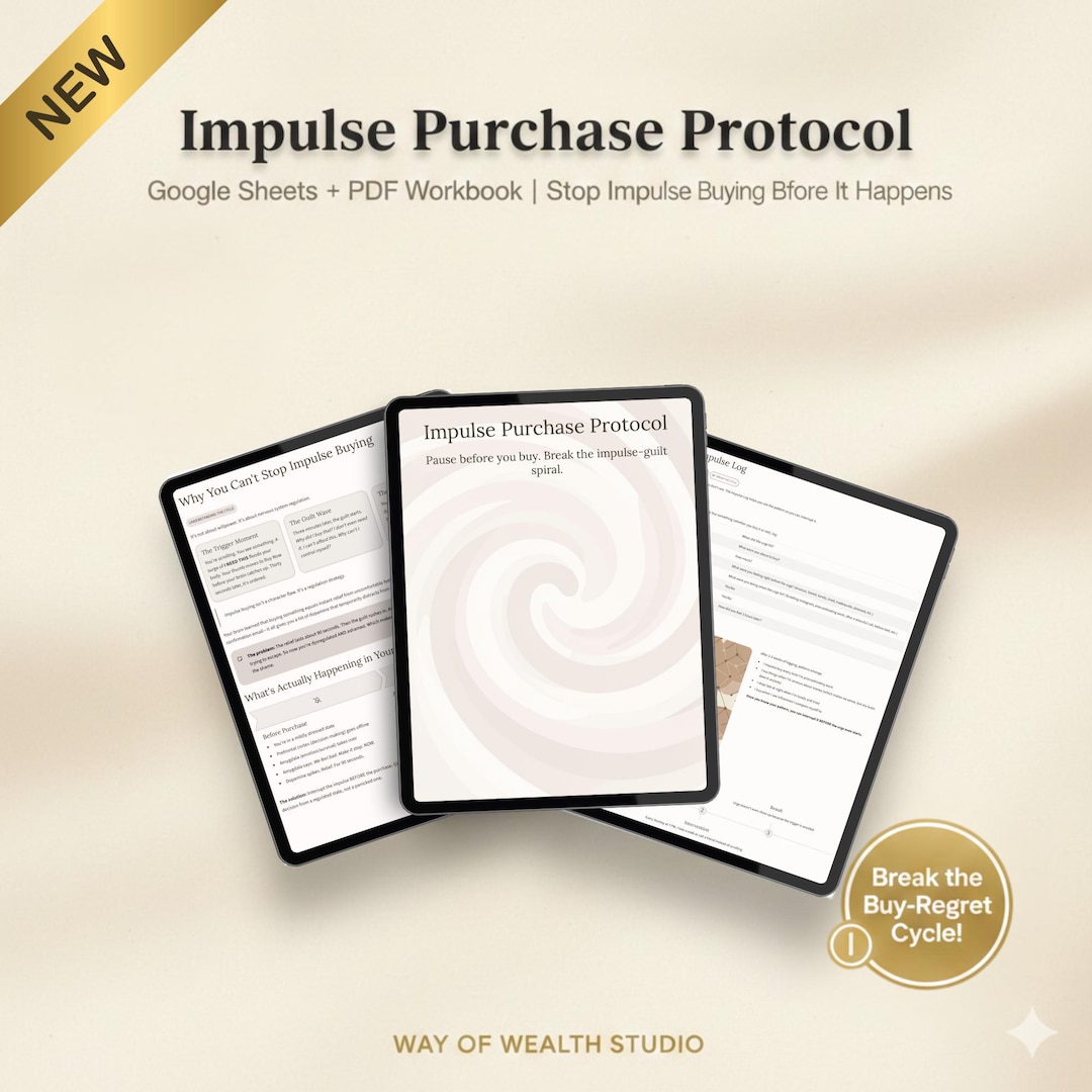 Impulse Buying Tracker Spreadsheet, Stop Impulse Spending Protocol ...