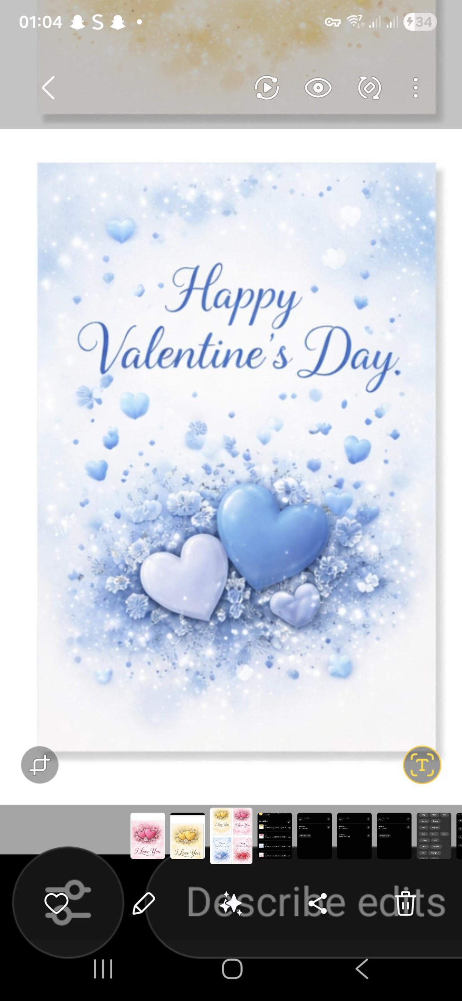 Valentine’s Day Card Printable | Romantic Love Card | Instant Download ...