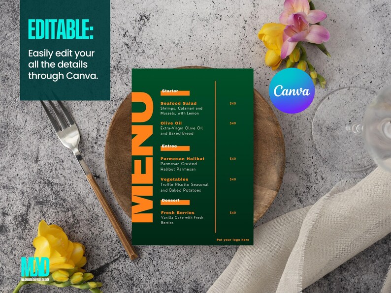Editable Restaurant Menu Canva Template, Bar Menu Price List Template ...