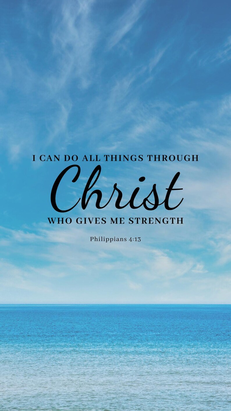 Philippians 4:13 Wallpaper - Etsy